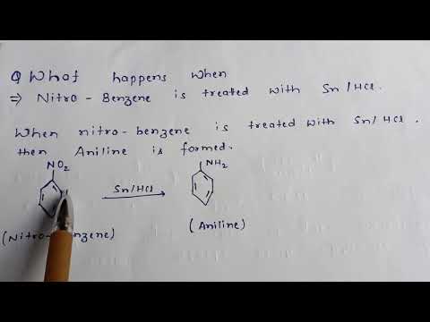 What happens when Nitro benzene is treated with Sn/HCl - YouTube
