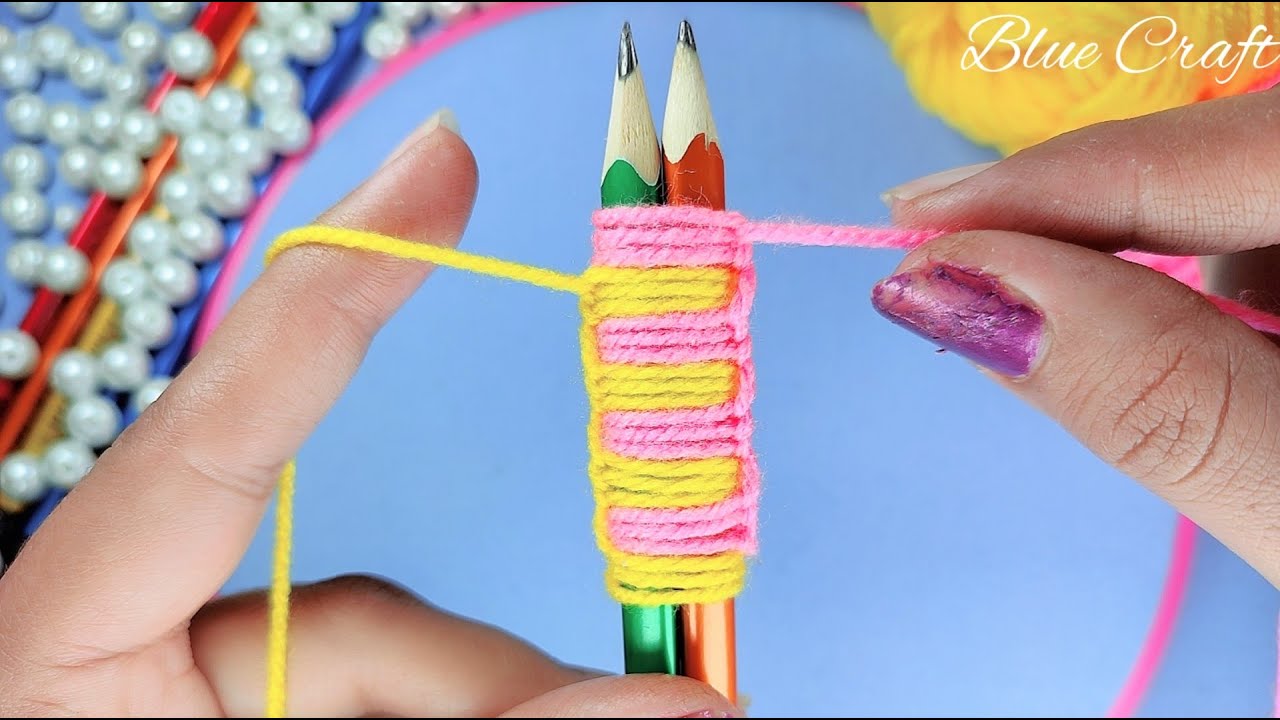 😍 A Stunning Beauty | Look At What I Did With Pen And Yarn | Easy ...