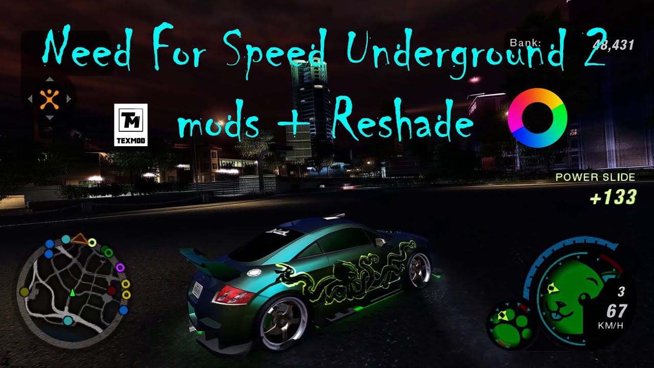 NFSU2 - Texmod + Reshade - YouTube
