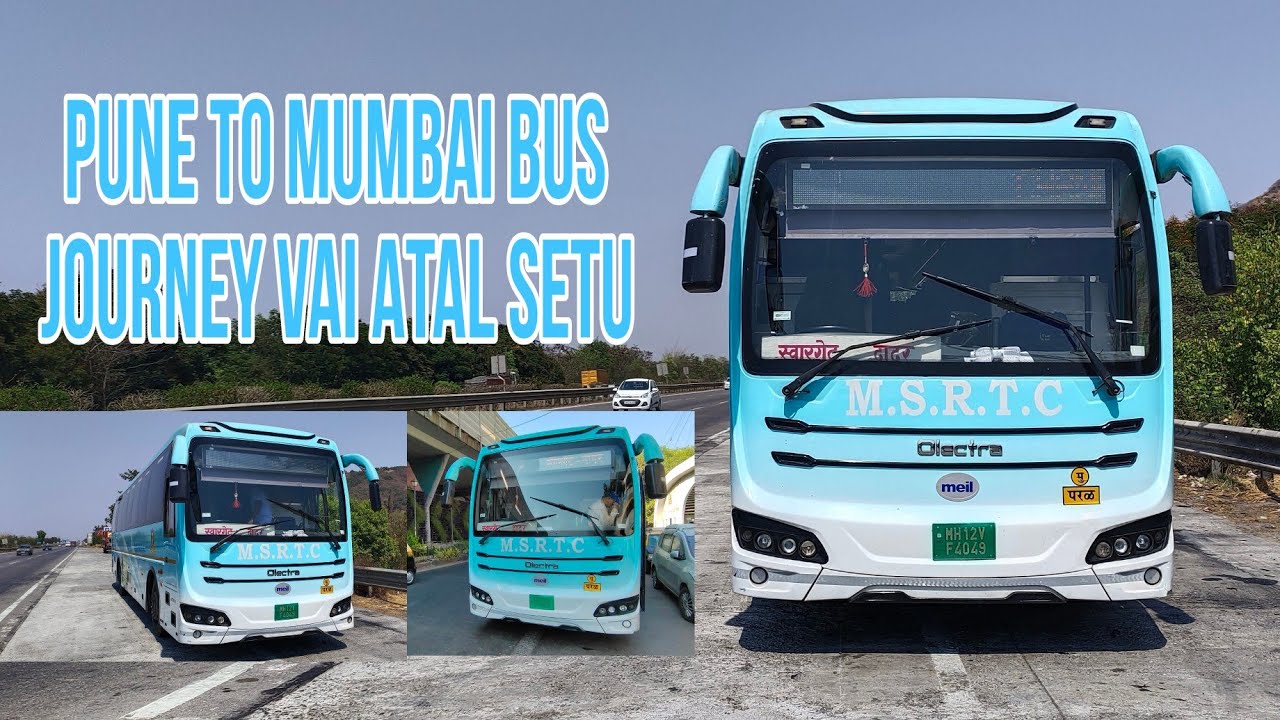 MSRTC E Shivneri Bus Journey From Atal Setu Bridge Pune Mumbai Route ...