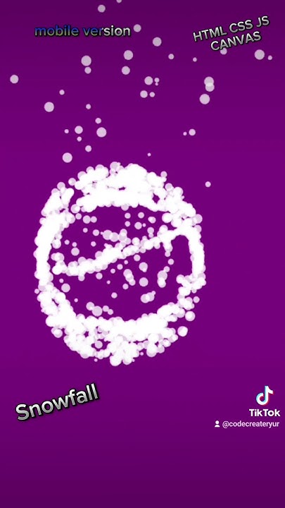 Mesmerizing Snowfall Effect with HTML, CSS, JS, and Canvas Захватывающий эффект снегопада # ...