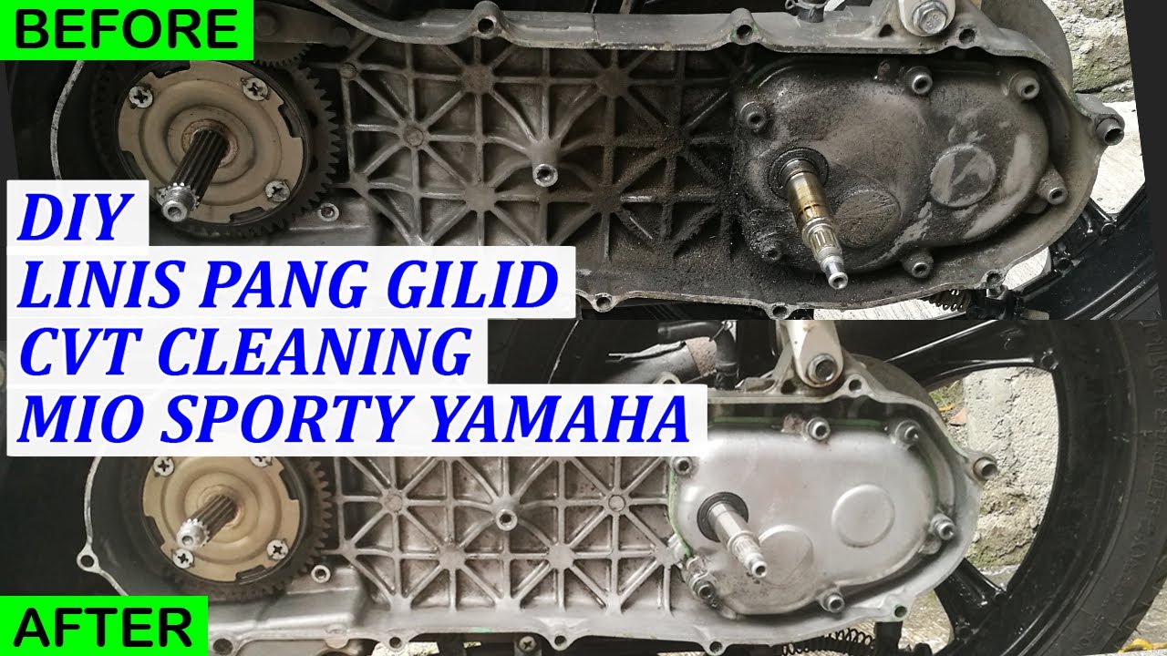 DIY LINIS PANG GILID MIO SPORTY (CVT CLEANING) - YouTube