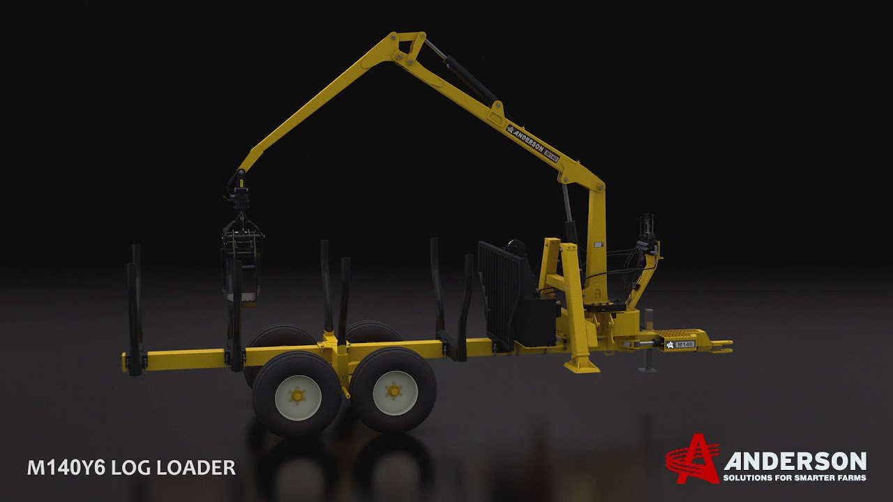 Anderson M140 log loader 360 Video - YouTube
