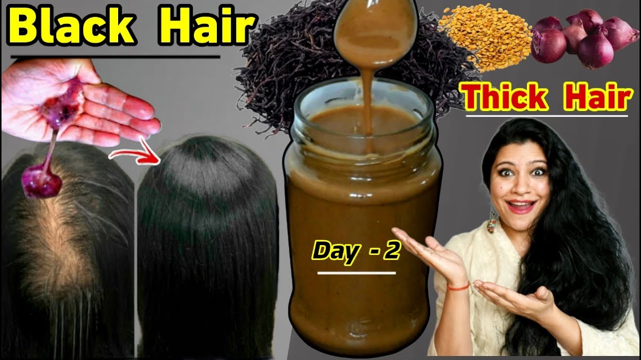 Day -2 :Most Powerful Way To Make Hair Black Naturally Treat Premature ...