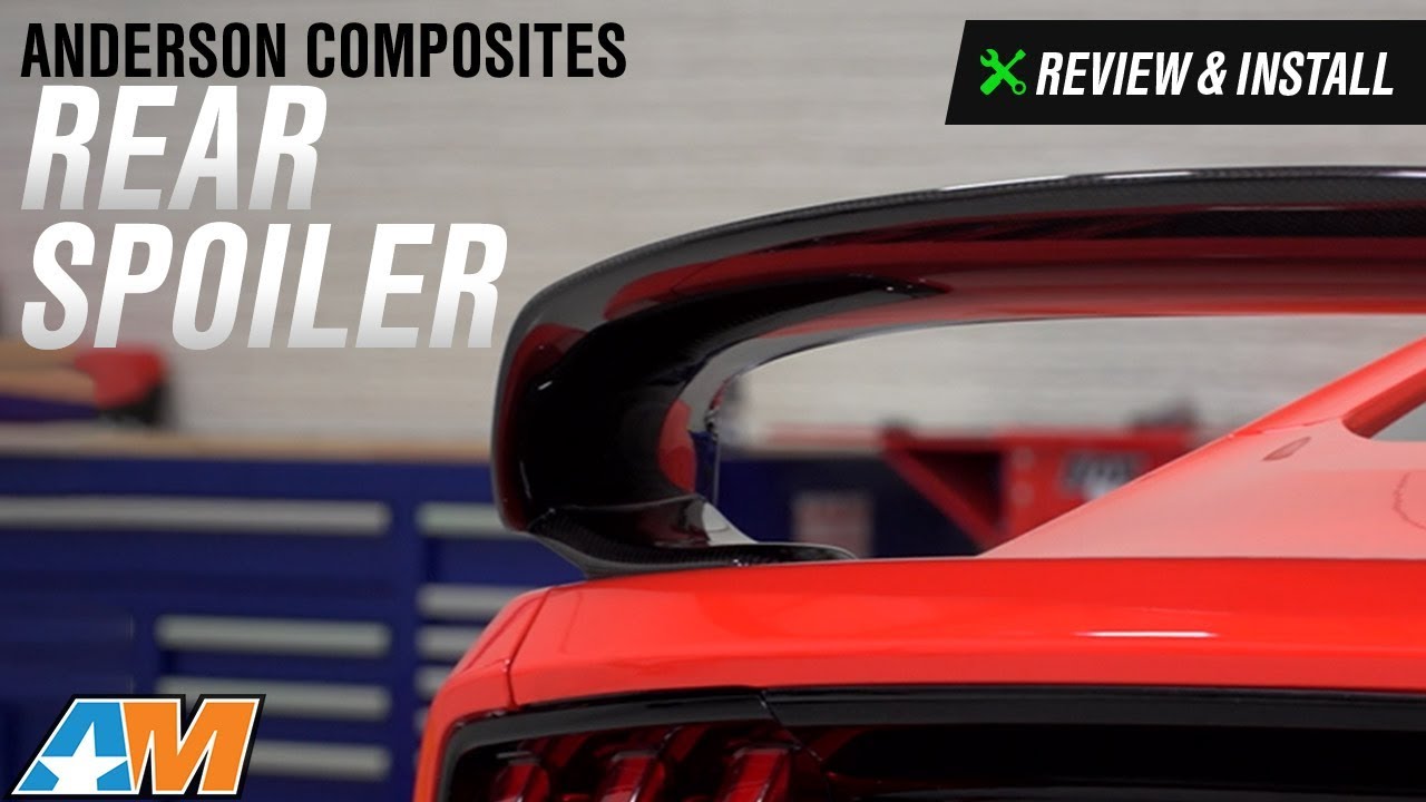 Mustang Anderson Composites GT350R Style Rear Spoiler Review & Install ...