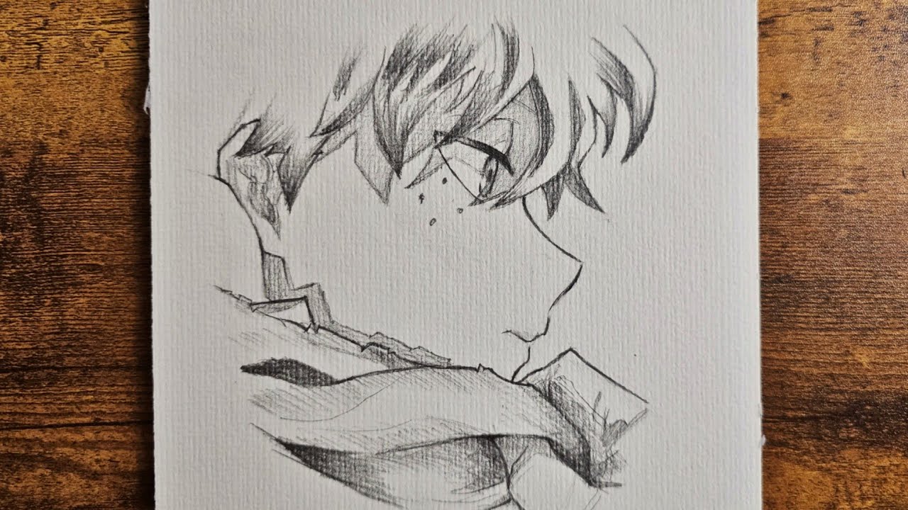 Easy Anime Art | How to Draw Anime Boy | Deku from My hero academia ...