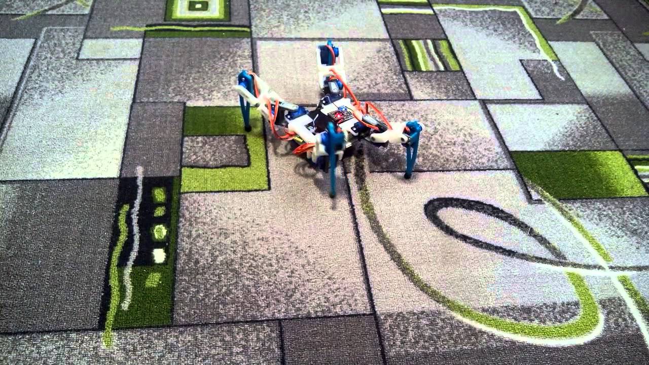 Spider robot(quad robot, quadruped) - YouTube