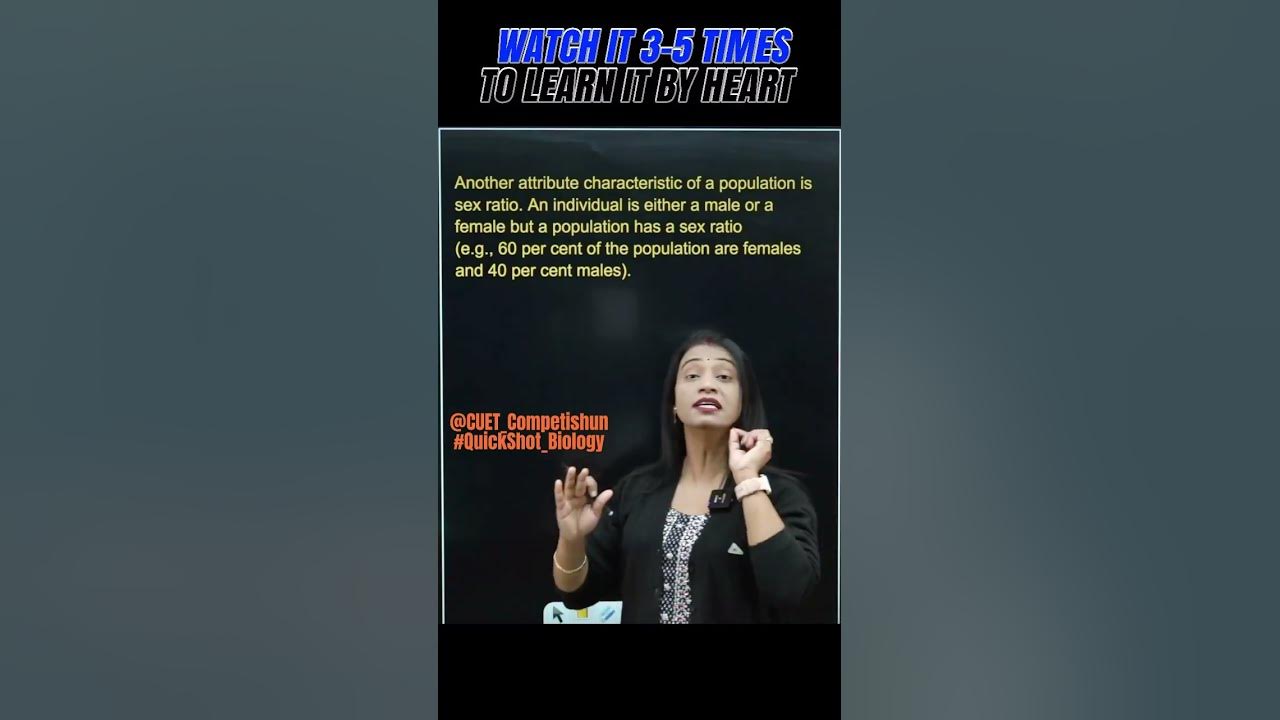 Another Attribute Characteristic Of A Population Is Sex Ratio Quickshot Biology Cuet2024