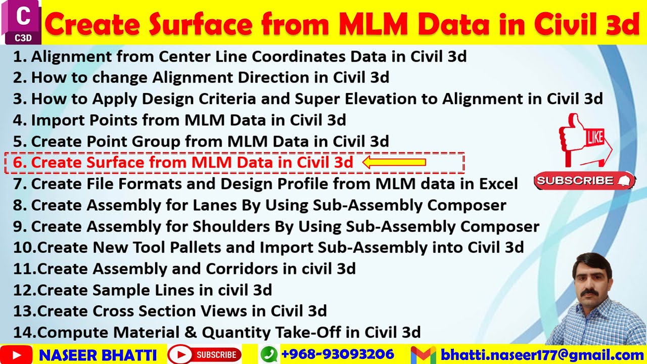 Create Surface from MLM Data in Civil 3d and Create Surface in Civil 3d ...