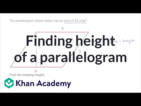 Finding height of a parallelogram