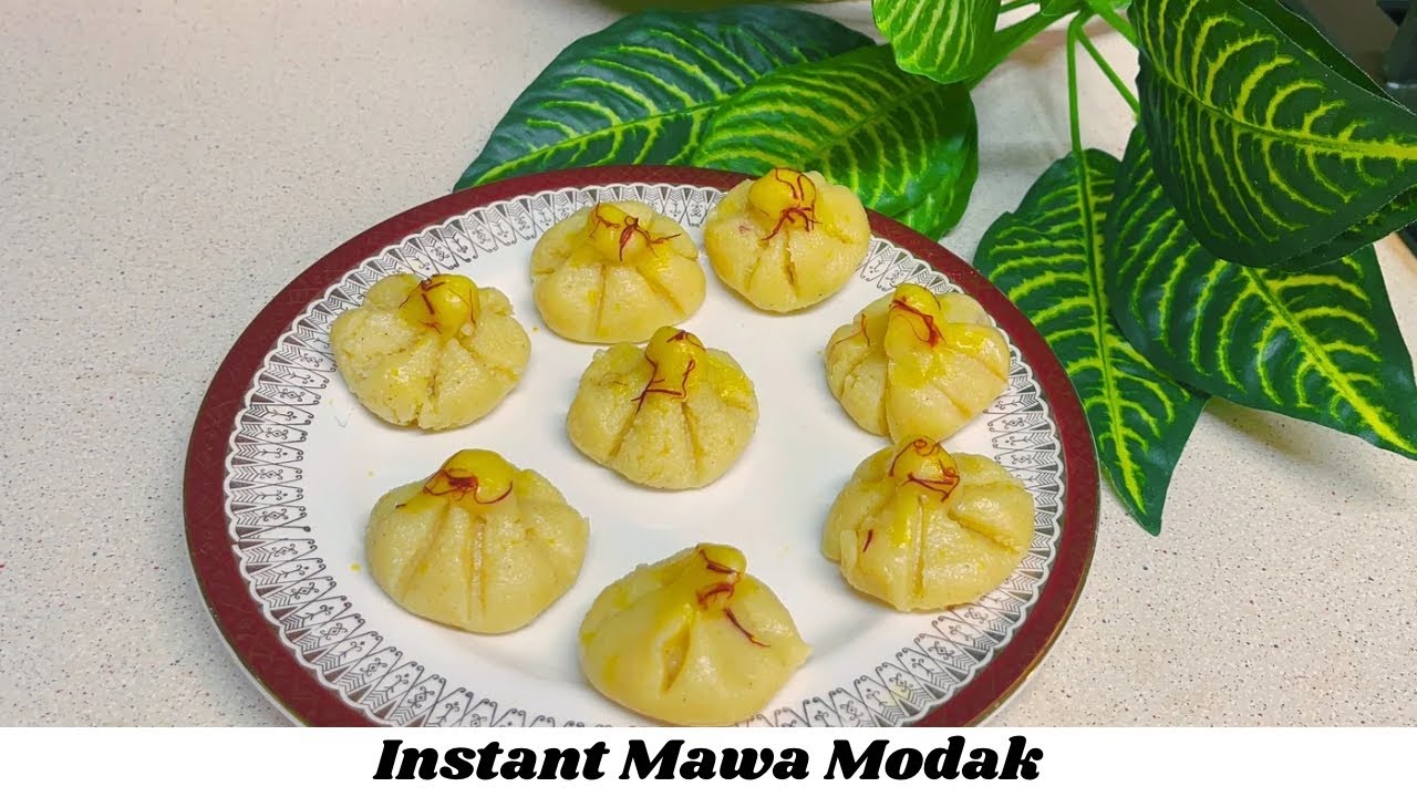 Khoya Modak Recipe | Milk Peda |Easy Mithai Recipe |India Dessert ...
