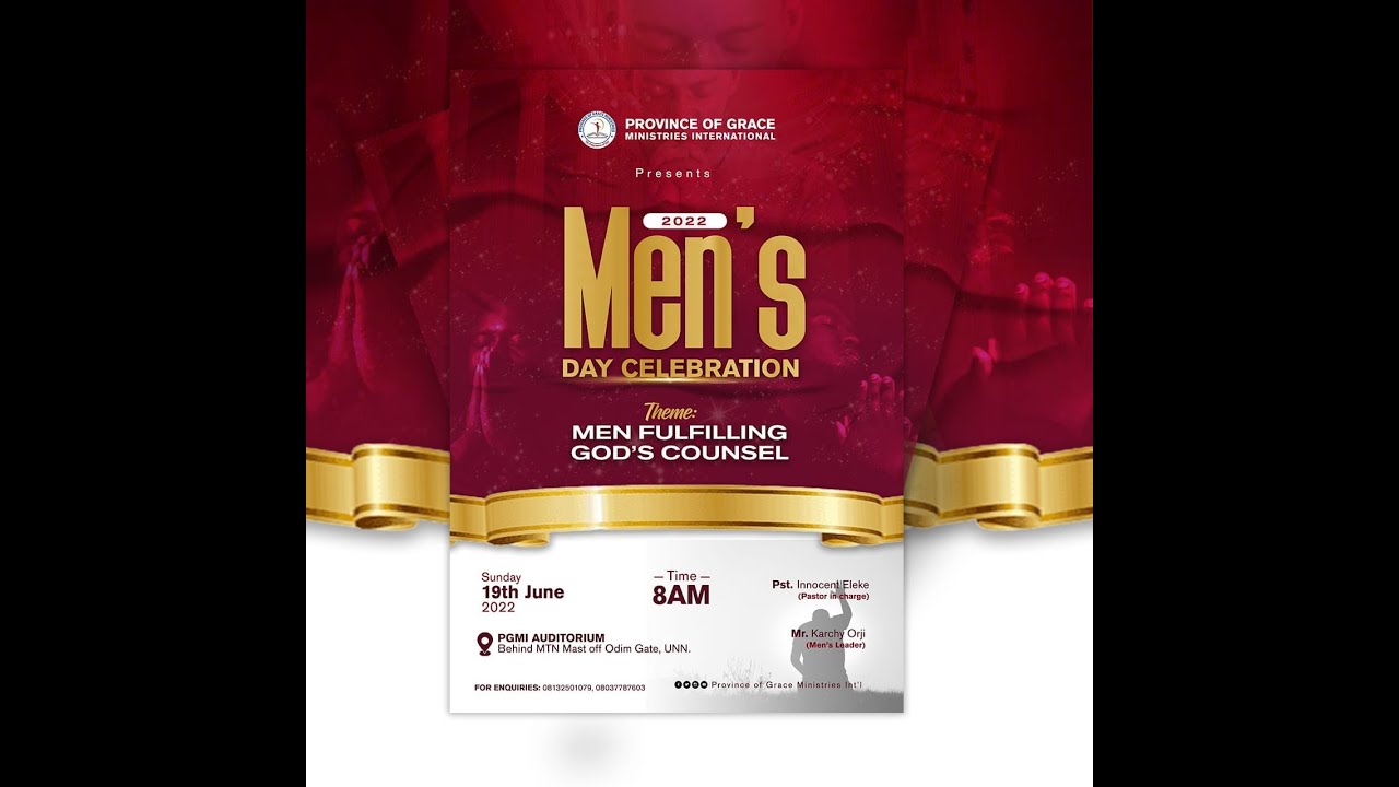SUNDAY SERVICE (MEN'S DAY CELEBRATION) || 19TH JUNE, 2022 - YouTube