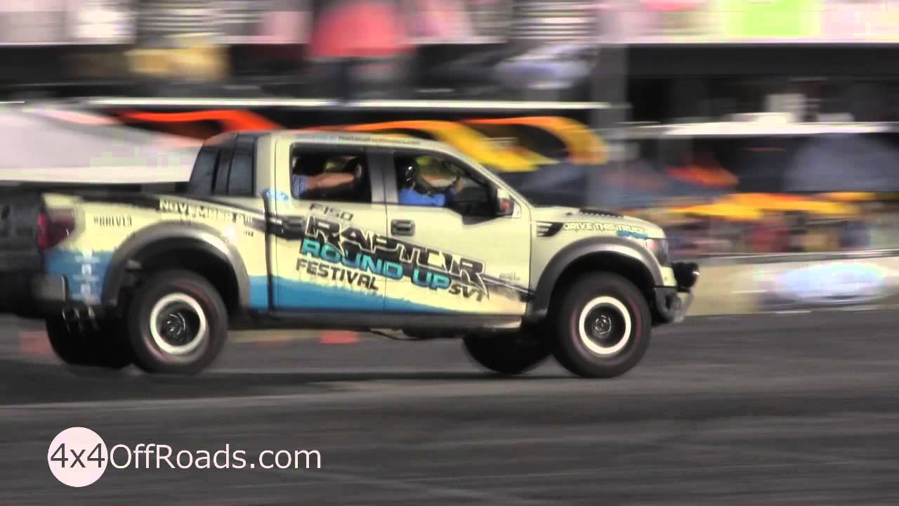 Raptor Jump | Jumping the Ford Raptor at the Las Vegas SEMA Show! - YouTube