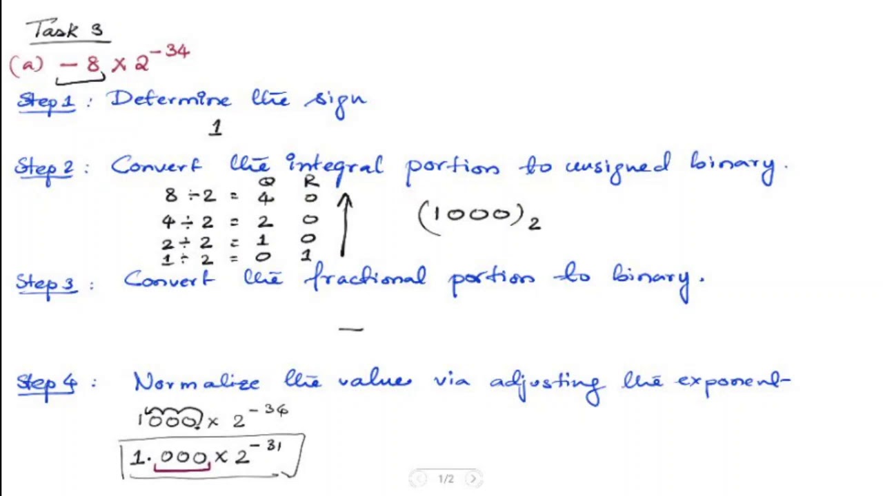 Machine Representation Of Decimal Numbers To 32 bit Floating point Machine Representation Of Decimal Numbers To 32 bit Floating point