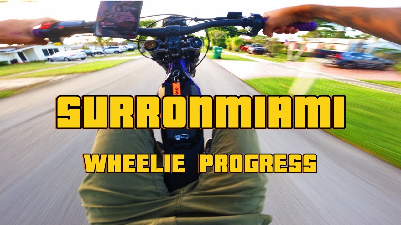 My Surron Wheelie Progress ll - YouTube