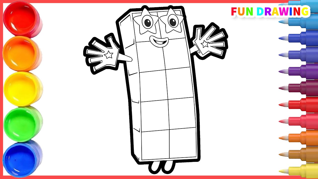 Drawing Numberblocks 10 | Draw and Coloring | FUN DRAWING - YouTube