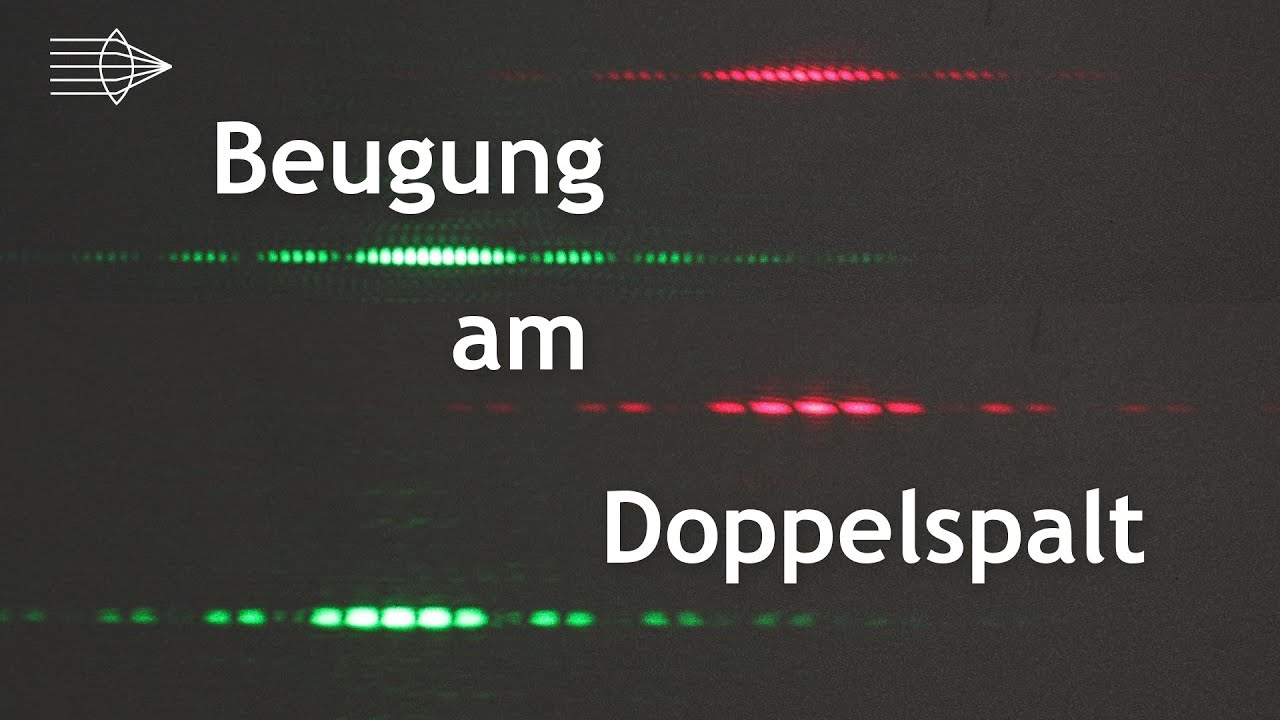 Beugung am Doppelspalt: Experiment für unterschiedliche Abständen und ...