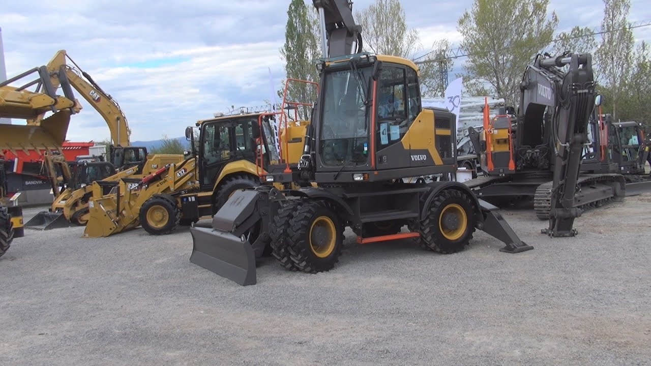 Volvo EW160E Wheeled Excavator (2024) Exterior and Interior - YouTube