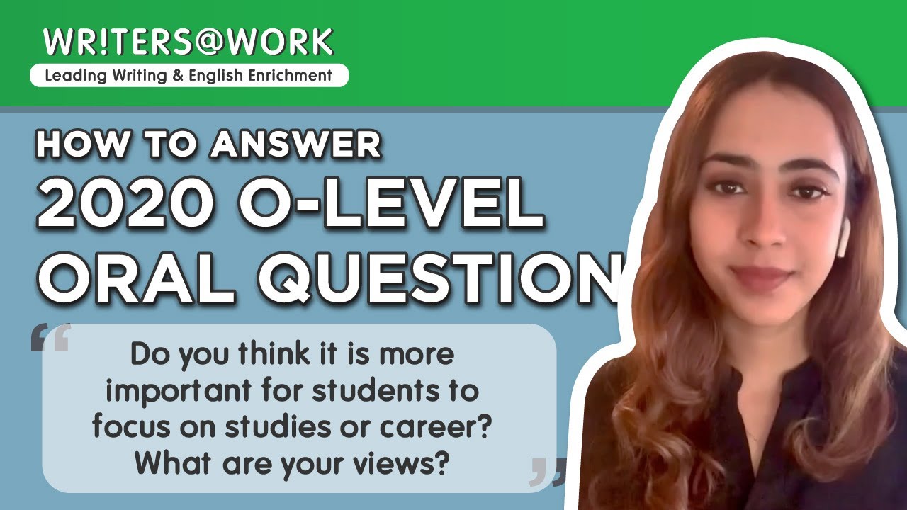 Past Years PSLE Oral Questions - WRITERS AT WORK