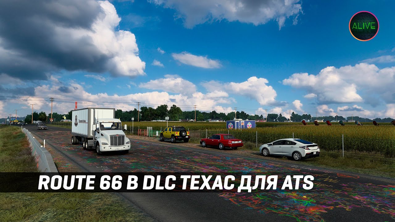 ROUTE 66 В DLC ТЕХАС ДЛЯ #ATS - YouTube