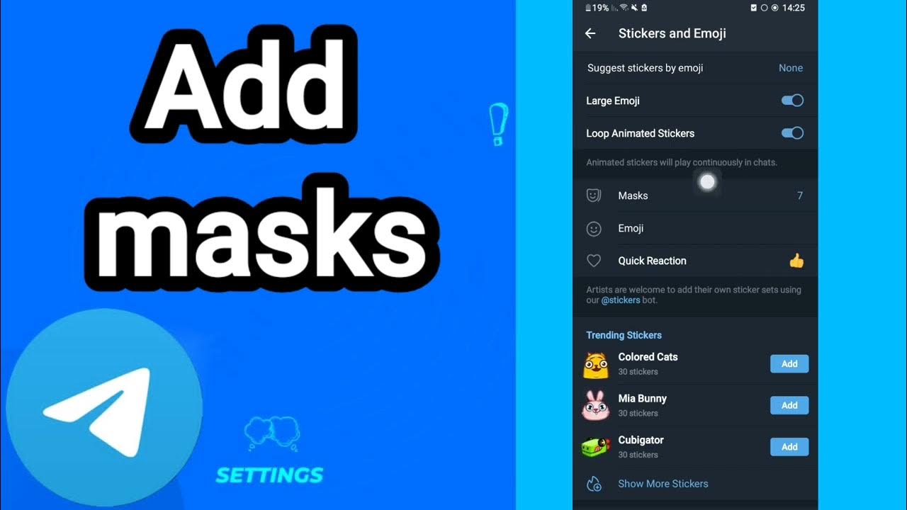 How to add masks On Telegram - YouTube