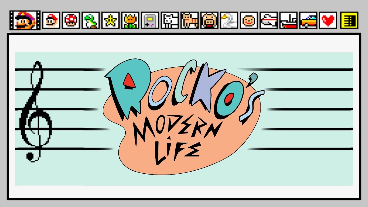 Season 1 Opening - Rocko's Modern Life [Super Mario Paint] - YouTube
