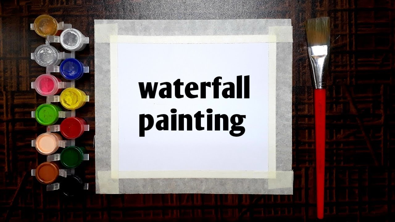 Easy Waterfall Landscape Painting for beginners /step by step waterfall ...