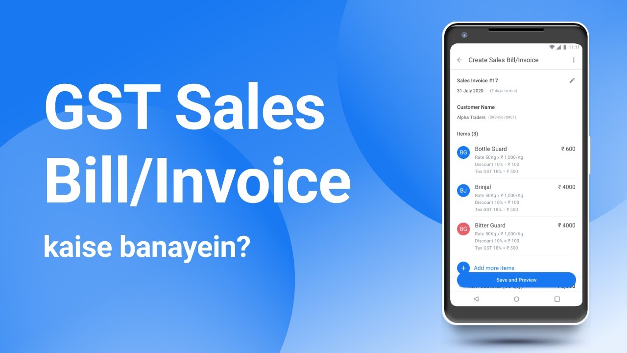 How to Create GST Sales Bill/Invoice | Billing, Inventory & Payments ...