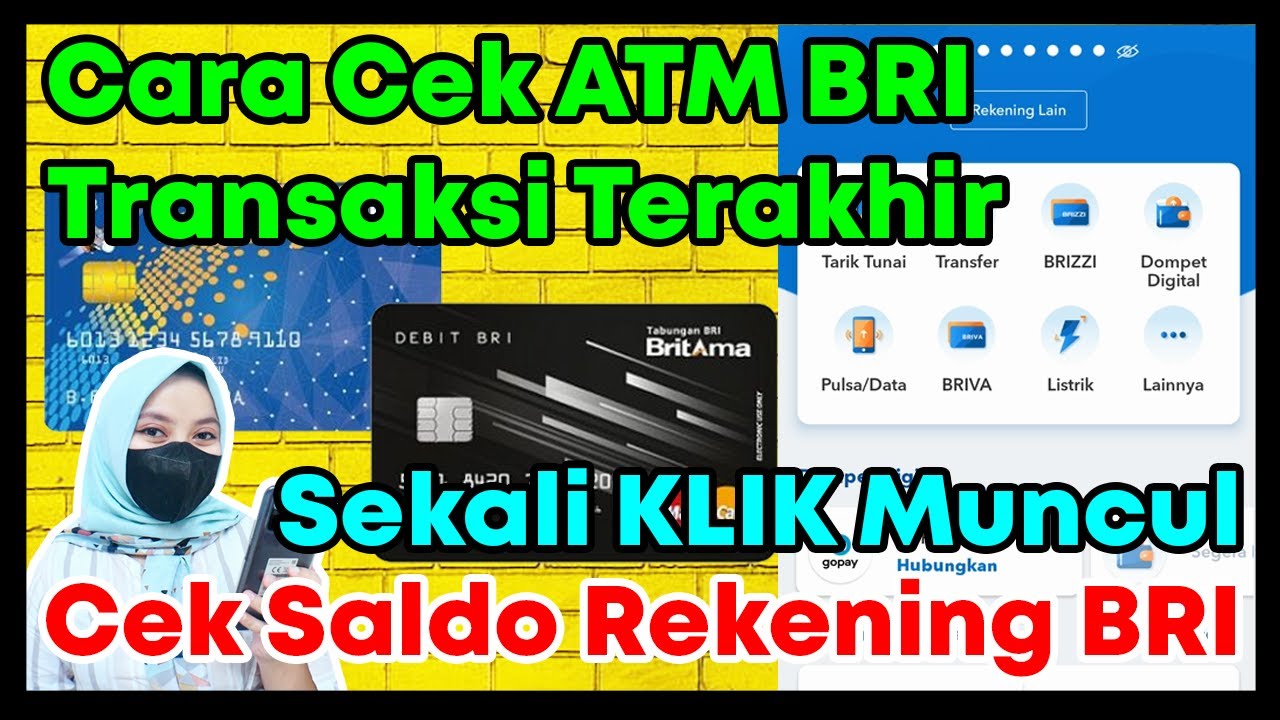 CARA CEK ATM BRI TRANSAKSI TERAKHIR UNTUK PEMULA - YouTube