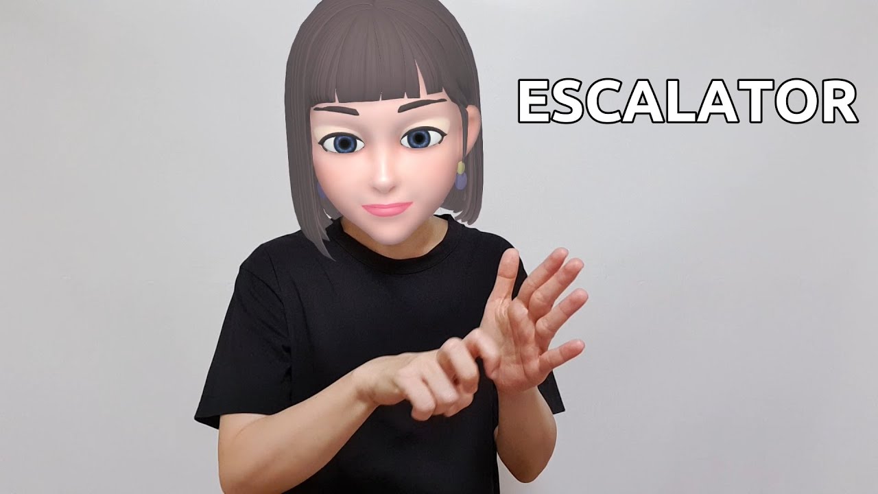 American Sign Language (ASL) Vocabulary Lesson: Escalator - YouTube