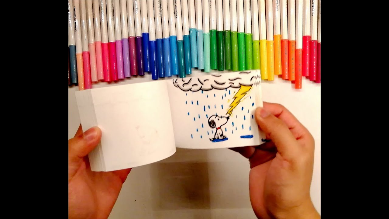 EASY FLIPBOOK! Snoopy electrocutado!! - YouTube