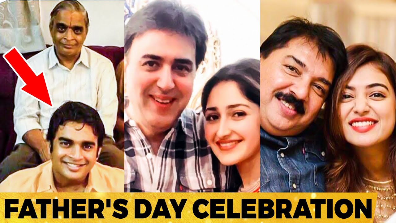 Celebrities on Father's Day 😍 | Maddy, Sayyeshaa, Nazriya - YouTube