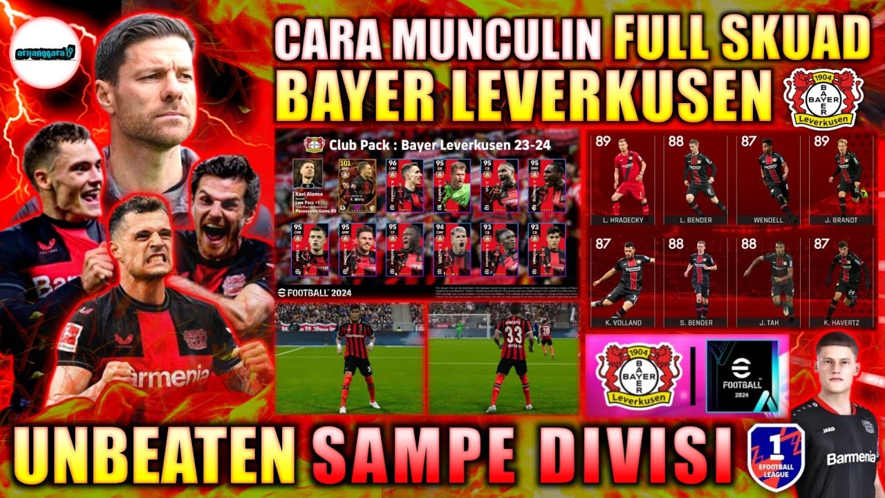 KUMPULIN SKUAD BAYER LEVERKUSEN UNBEATEN BARENG XABI MANAGER FORMASI ...