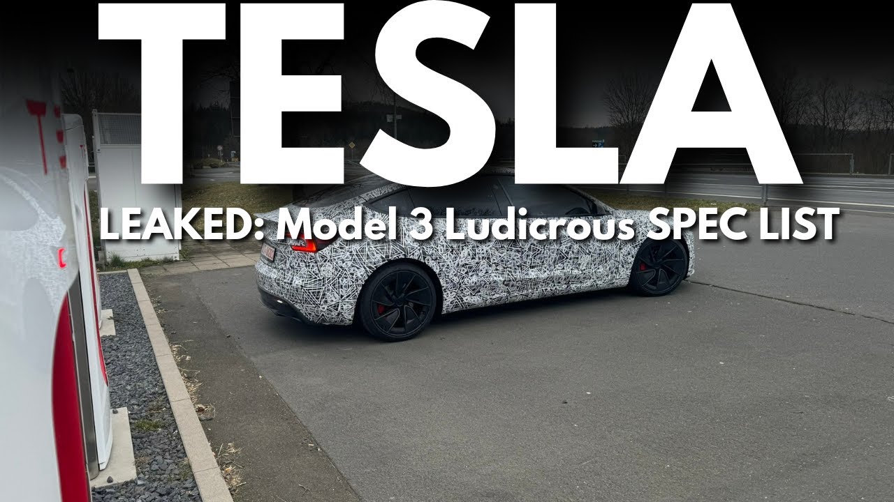 LEAKED Model 3 Ludicrous SPEC LIST - YouTube