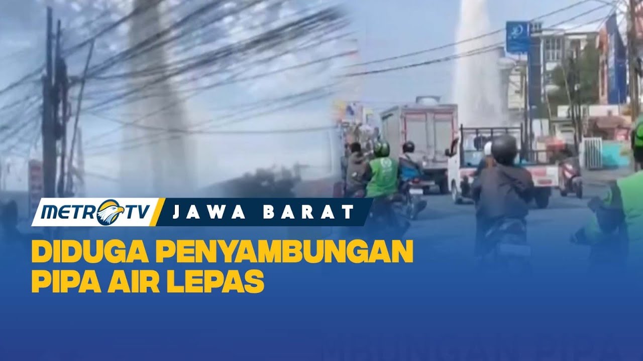 Semburan Air Muncul dari Proyek Pipa PAM di Jatiwaringin - YouTube