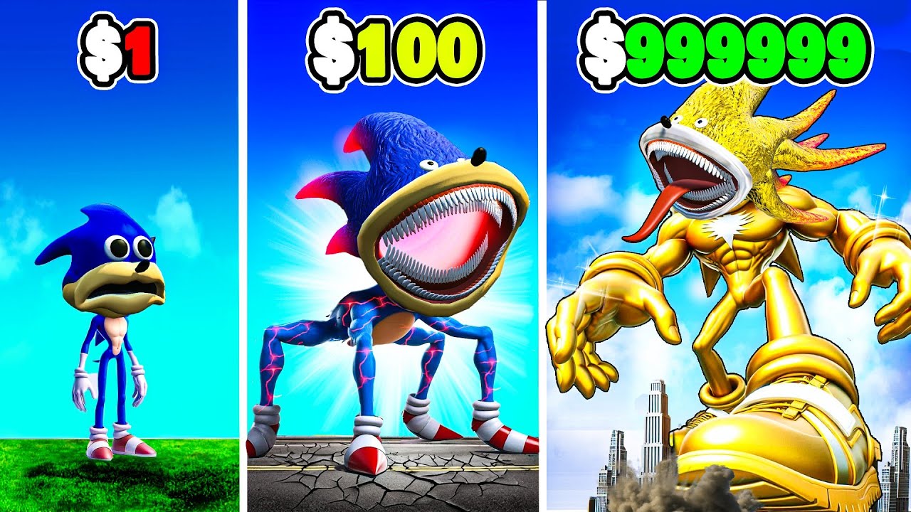 $1 to $1,000,000 SHIN SONIC in GTA 5 - YouTube