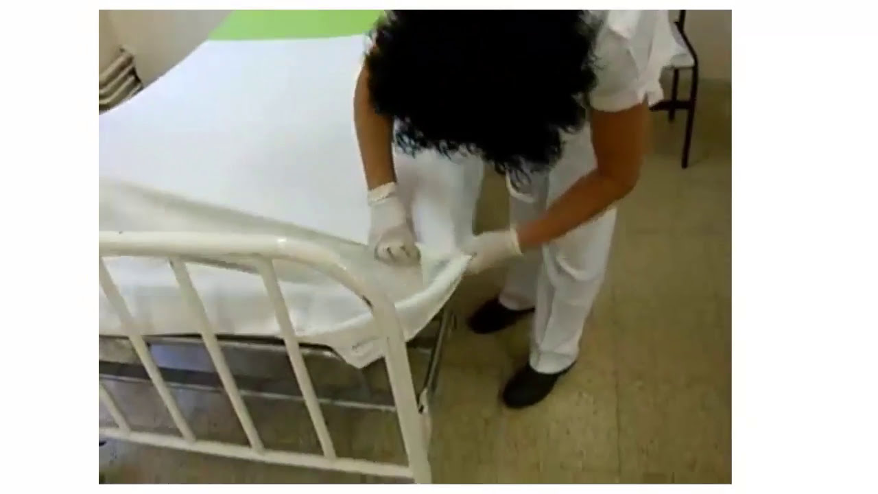 Técnica de realización de una cama desocupada o cerrada - YouTube