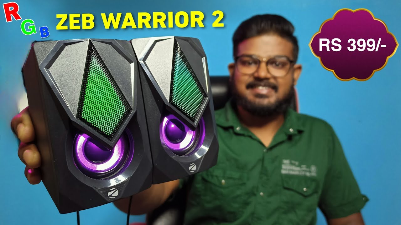 Zebronics Zeb-Warrior II 2.0 RGB Multimedia Speaker Unboxing , Sound ...