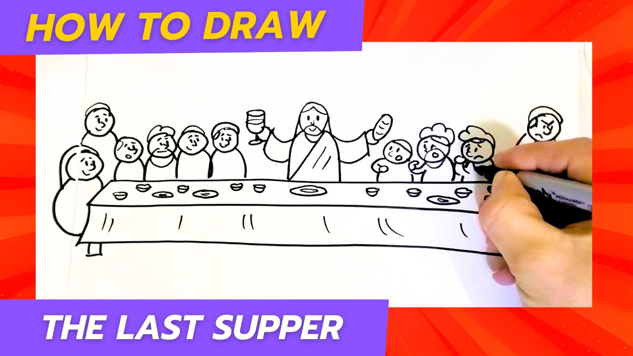 How to Draw the Last Supper - Step by Step - YouTube