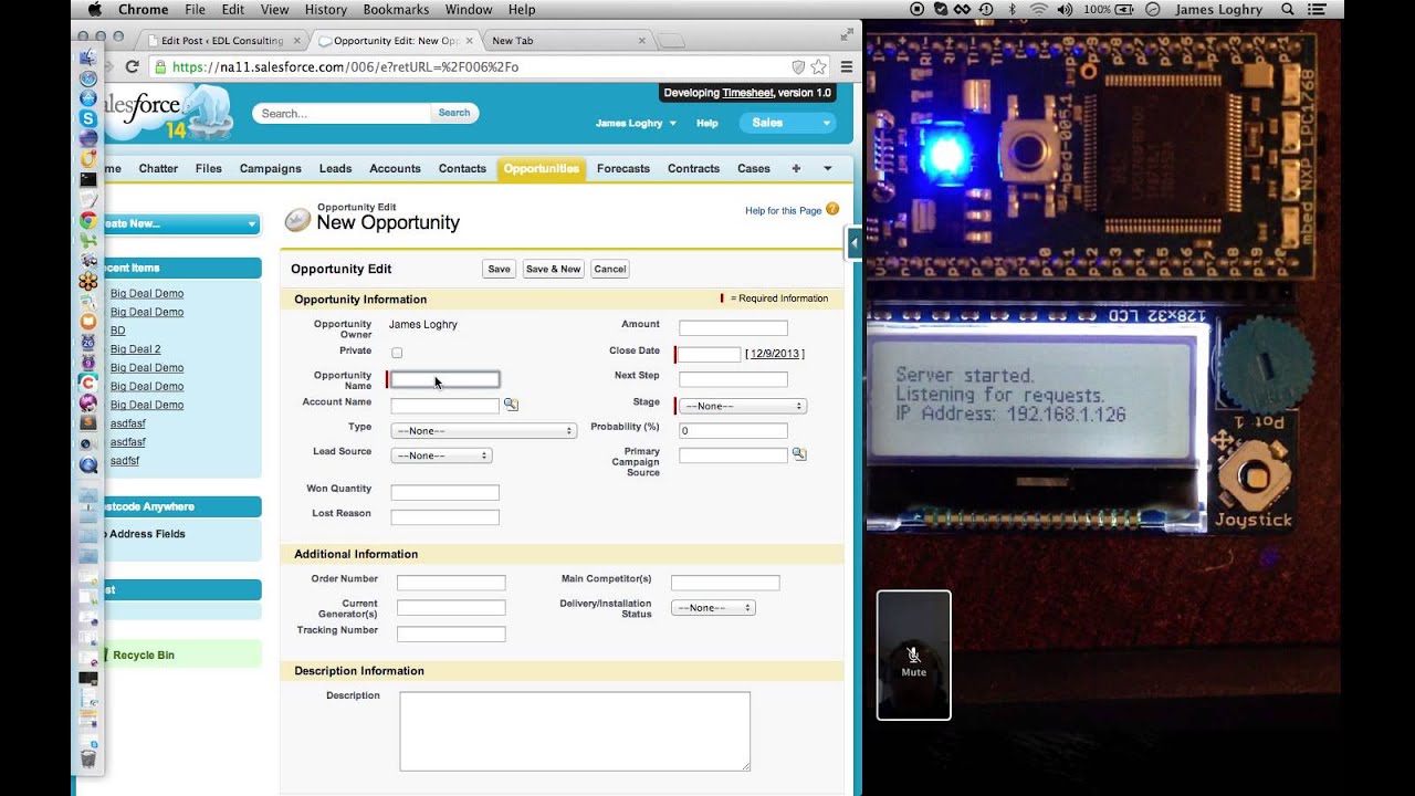 Salesforce to mbed microncontroller demo - Big Deal Alert - YouTube