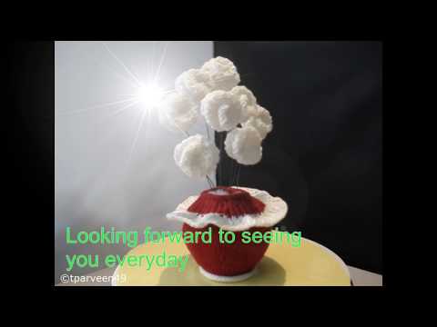 How to make Roses and Vase Knitting pattern 12