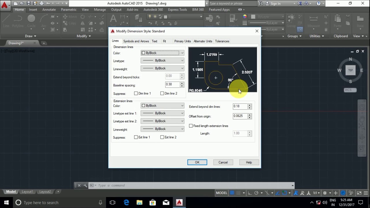 AutoCAD Dimension Size Change And Tool Tree Change -Tamil - YouTube