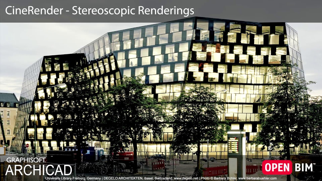 ARCHICAD 22 - CineRender - Stereoscopic Renderings - YouTube
