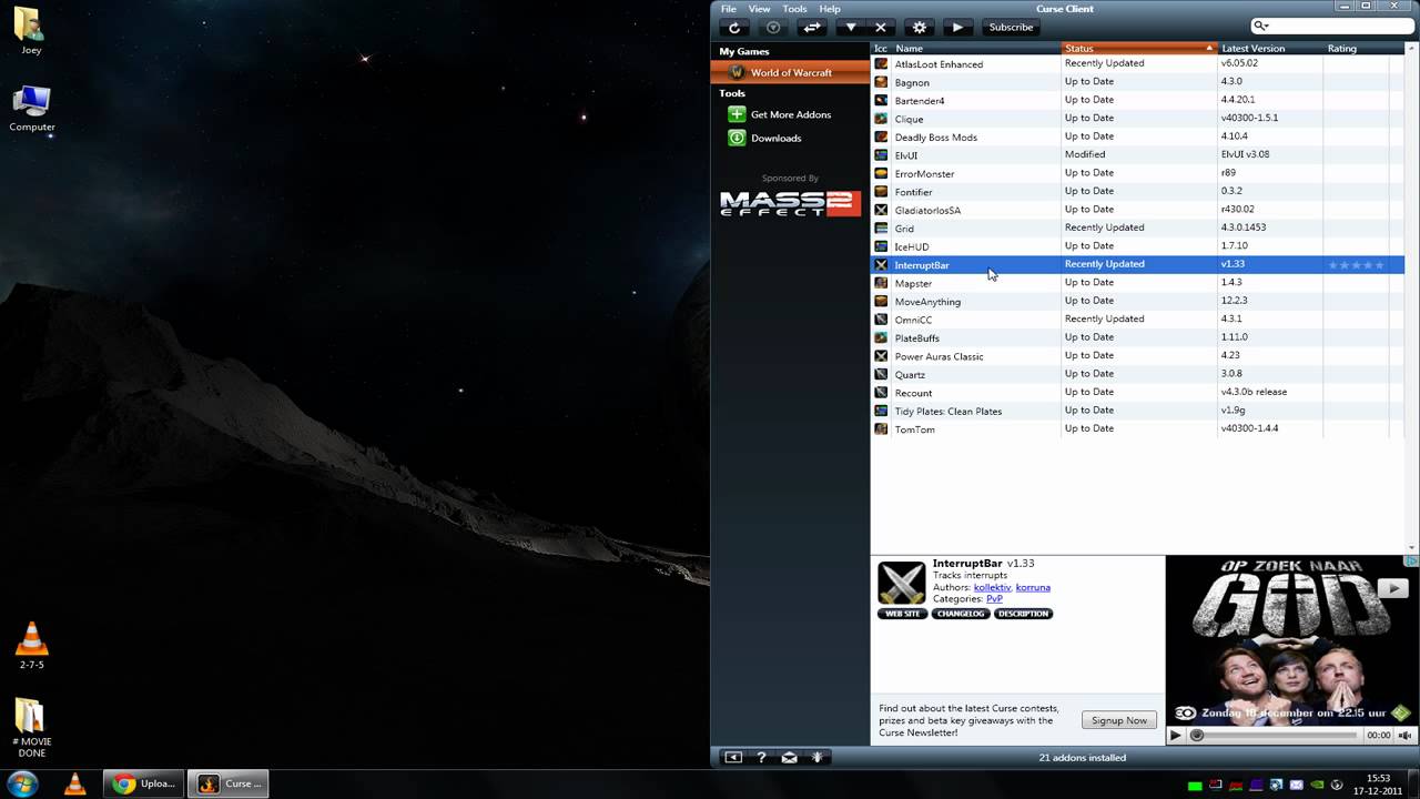 World of Warcraft Addon Manager and why to use them - YouTube