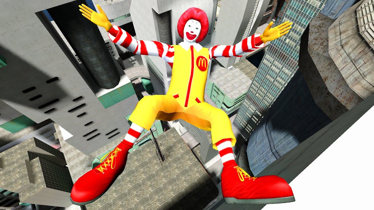Ronald Mcdonald Ragdolls Jumps & Falls (GMOD) Episode 211 - YouTube