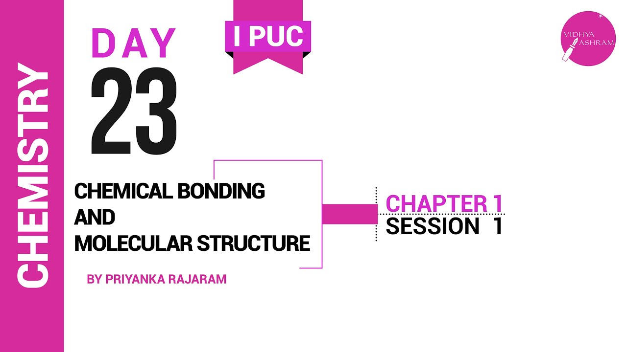 DAY 23 | CHEMISTRY | I PUC | CHEMICAL BONDING AND MOLECULAR STRUCTURE ...