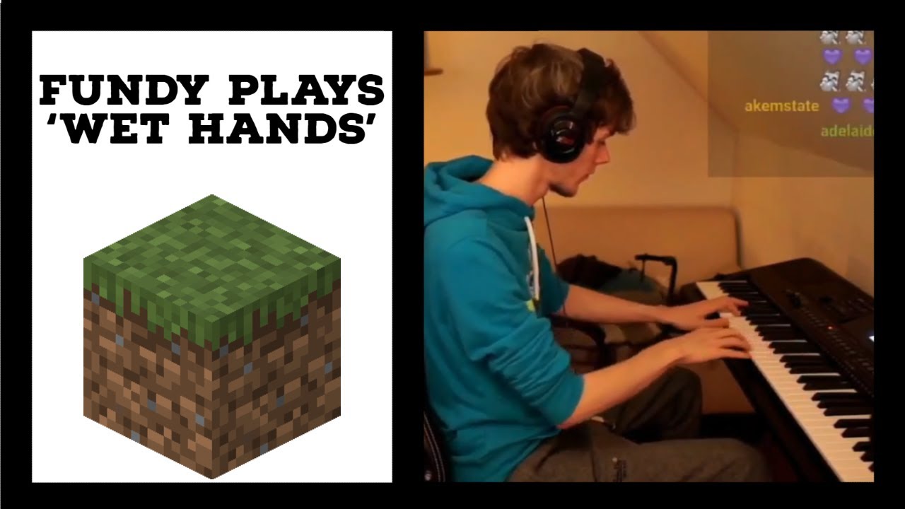 Fundy Plays 'Wet Hands' (Minecraft Song) On His Keyboard! - YouTube