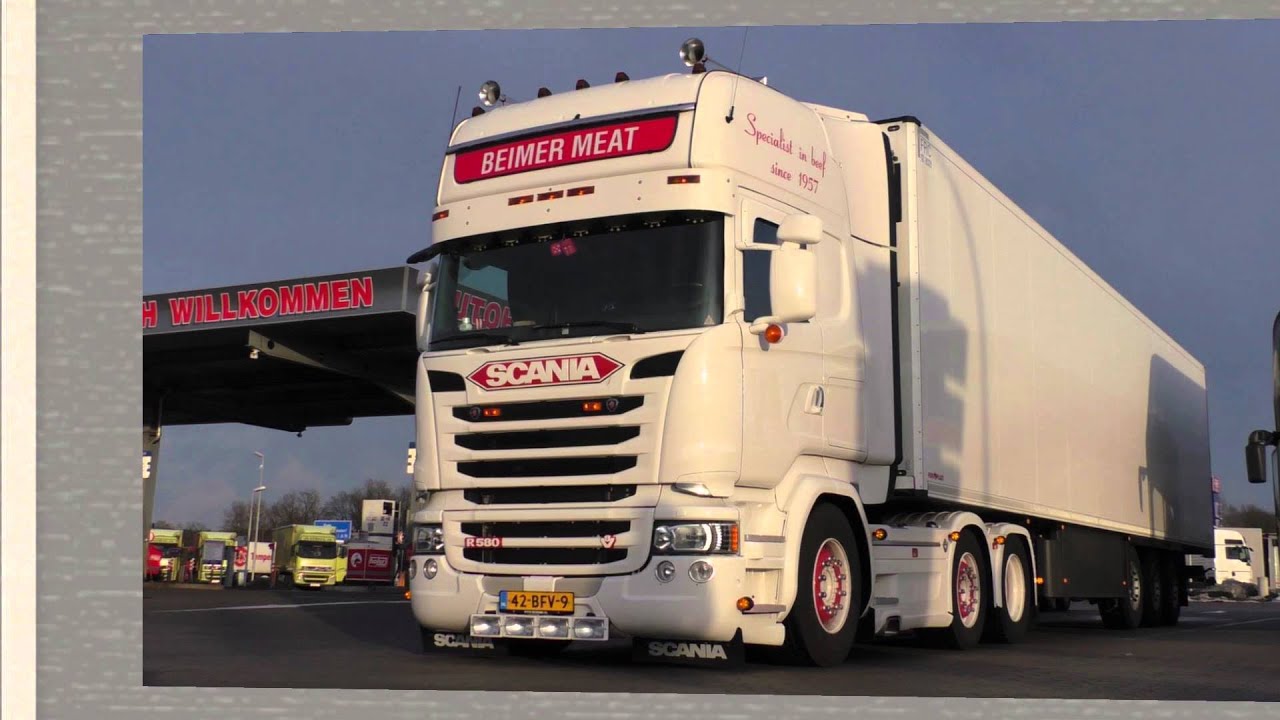 3x SCANIA R580 V8/R440 - Beimer Meat ! [HD] - YouTube
