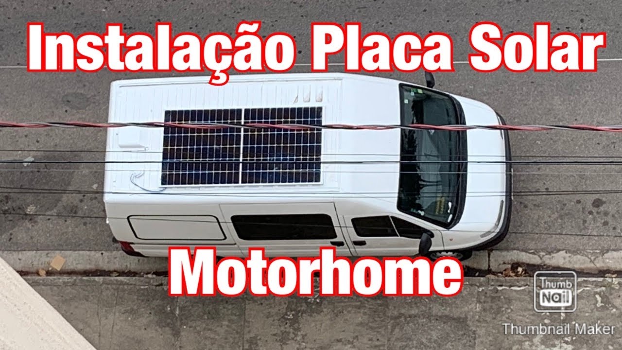 Colei a Placa Solar Com PU Instalação Placa Solar Motorhome Energia ...