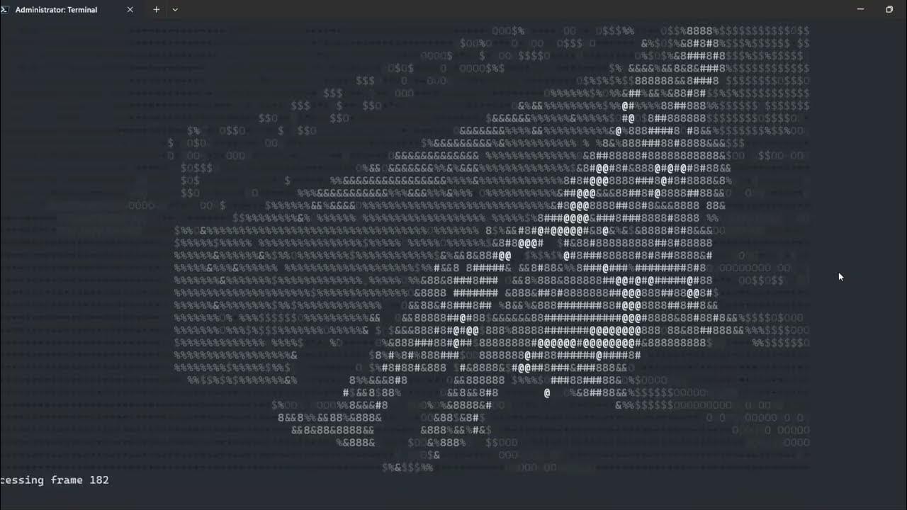 Creating ASCII Video Player On PowerShell | Python OpenCV | With Source ...